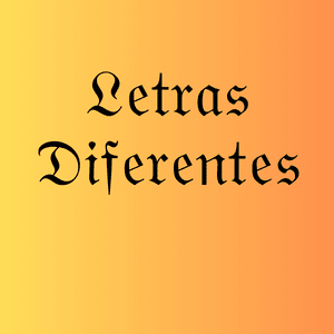Letras Diferentes Fontes